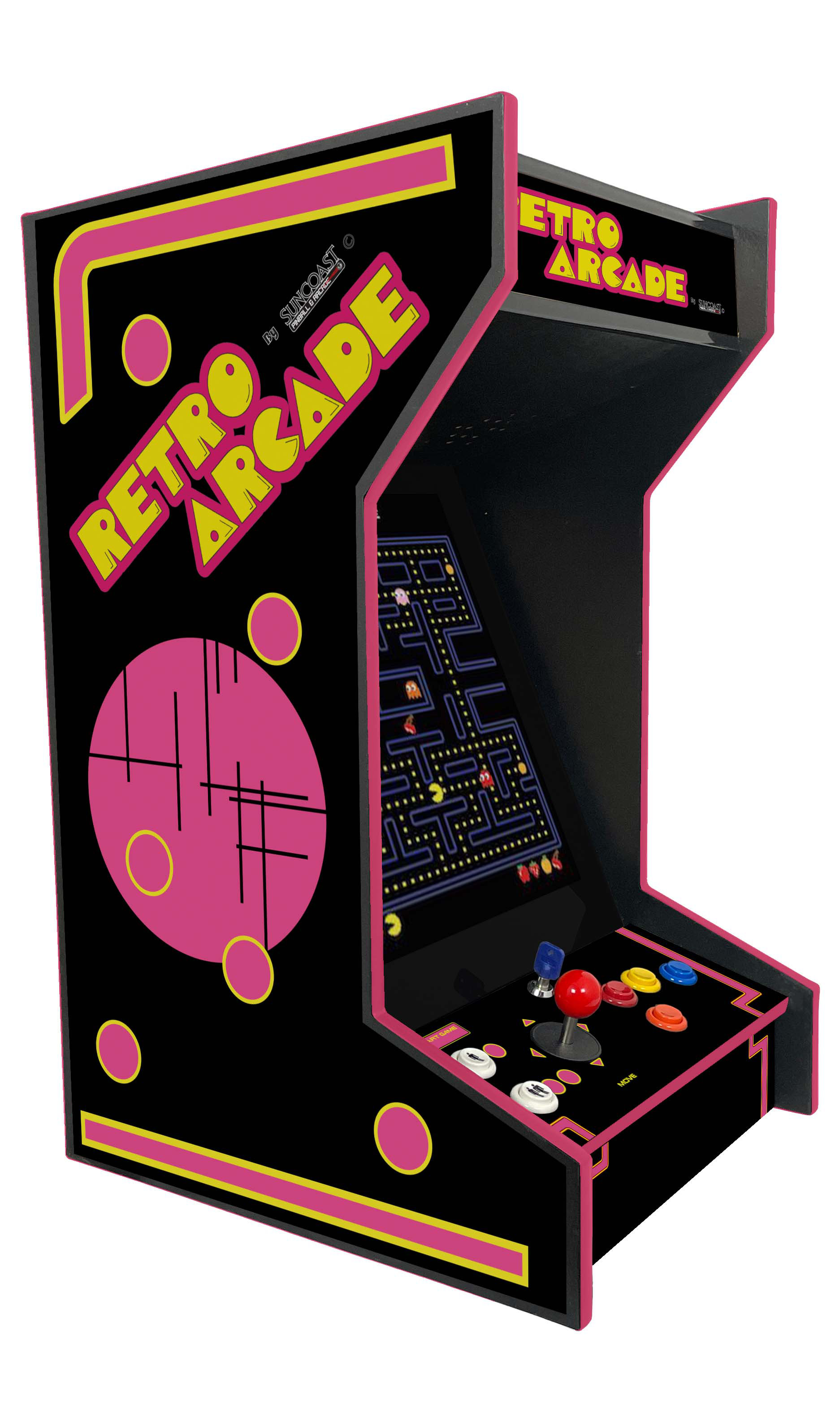 Suncoast Arcade Tabletop Arcade Machine with 19" Monitor and 60 Retro ...