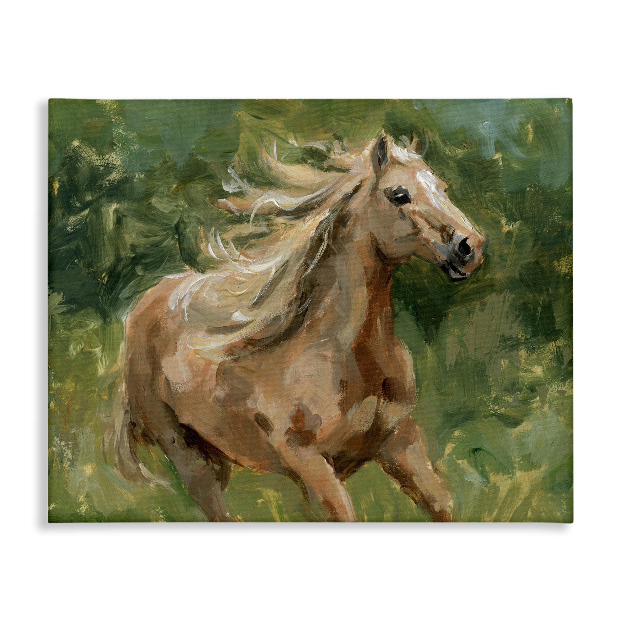Union Rustic Dashing Horse in Nature Canvas Wall Art by Victoria Barnes ...