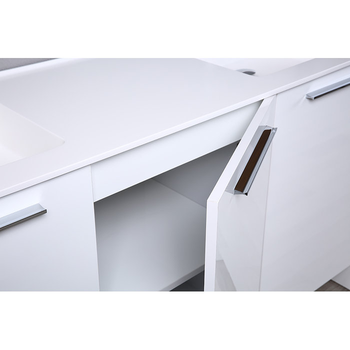 Orren Ellis Nico 62.99'' Double Bathroom Vanity with Manufactured Wood ...