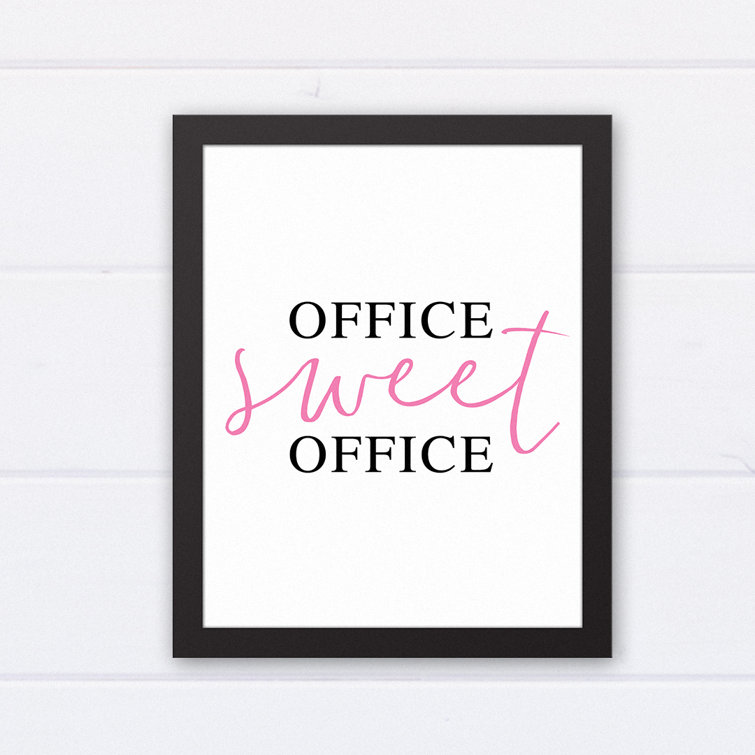 Wrought Studio 'Office Sweet Office' - Textual Art Print on Canvas ...