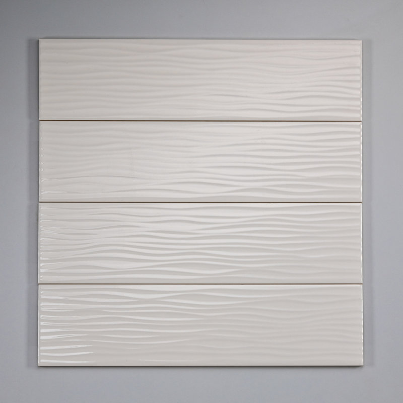 Medici & Co. San Marco 4' x 16" Ceramic Subway Tile, Breeze Pattern ...