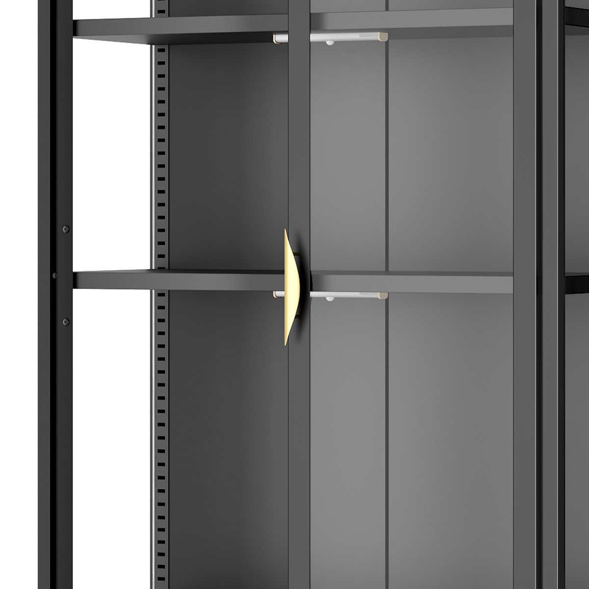 Wrought Studio™ Frosted Glass Display Cabinet with Adjustable Shelves ...