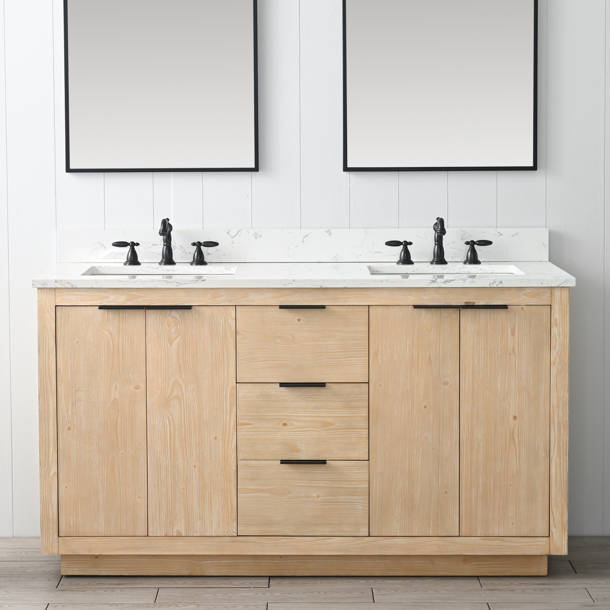 Wade Logan® Wauconda 59'' Double Bathroom Vanity with Plastic Top | Wayfair