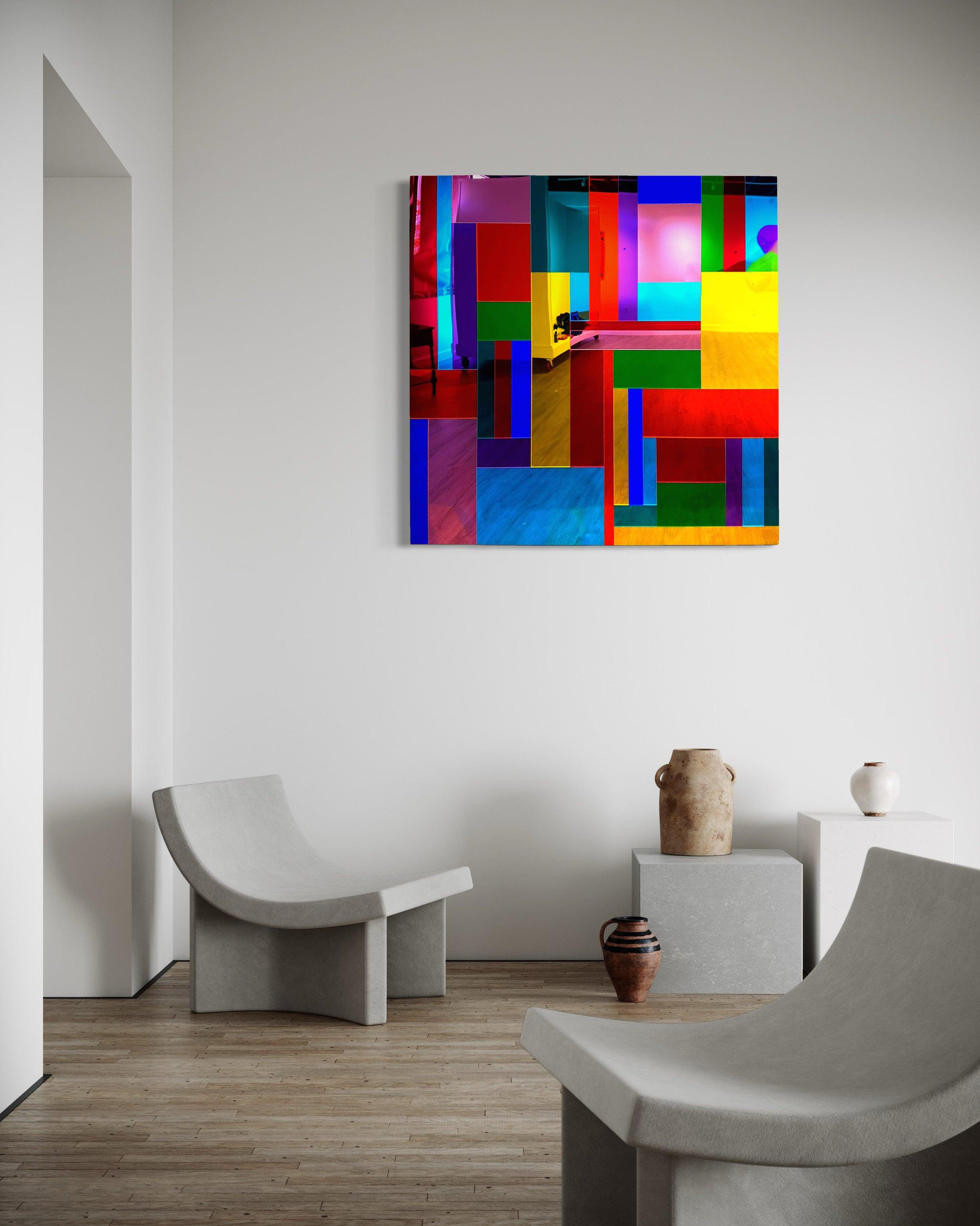 UniQstiQ Infinity Sticks Mirrored Acrylic Wall Art - Pop Art Home Decor ...