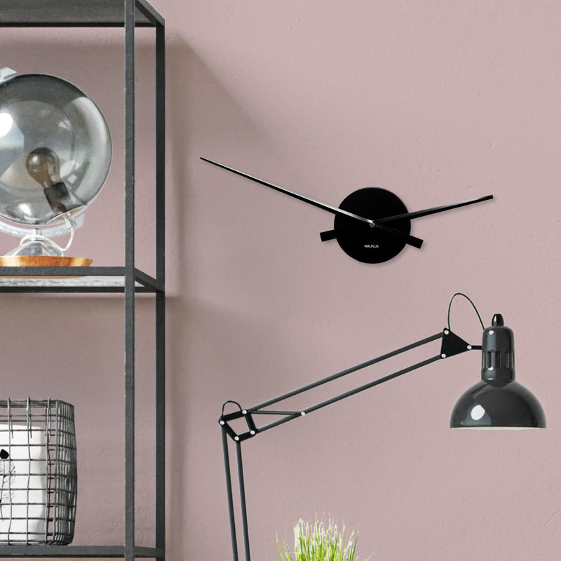 Walplus Black Home Office Flexi Wall Clock - 37cm | Wayfair.co.uk