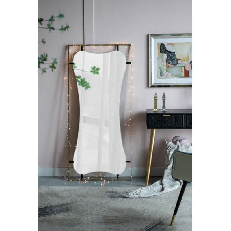 Mercer41 Poppy Mirror Contemporary Design Wall Decor For Bathroom ...