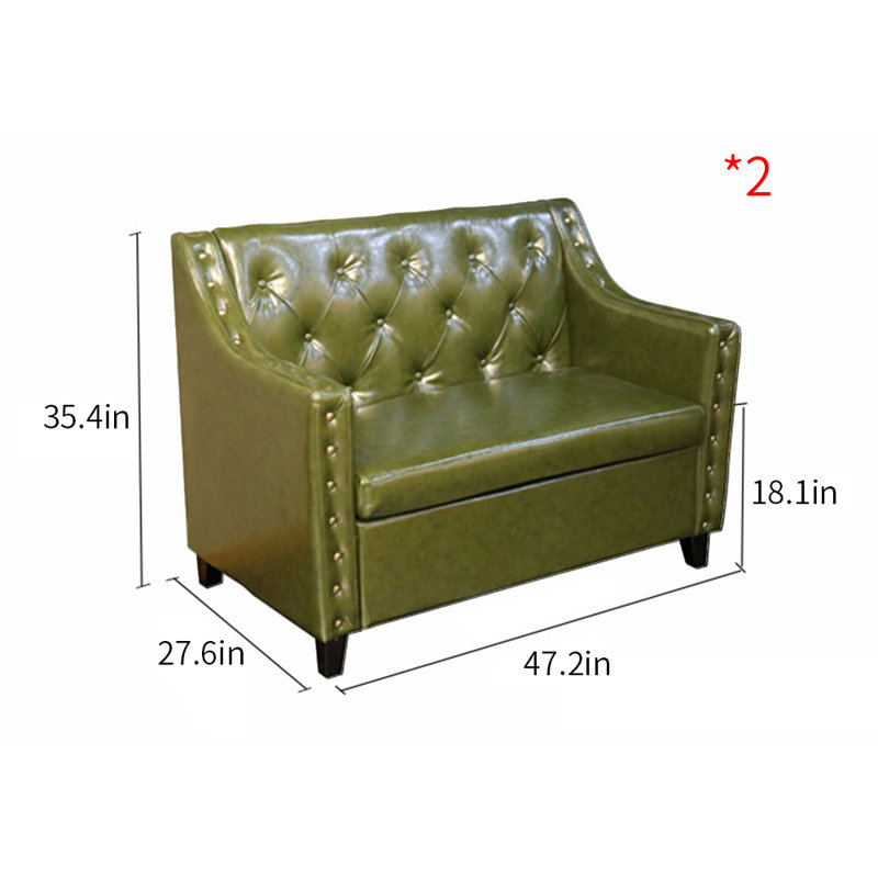 Visual card holder American Retro Cafe Restaurant Green Benches Faux ...