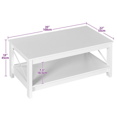 Highland Dunes O'Kean 39" Rectangular Coffee Table with Storage For ...