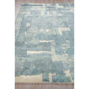 Exquisite Rugs The Met X Exquisite Rugs Papyrus Blue Area Rug | Wayfair