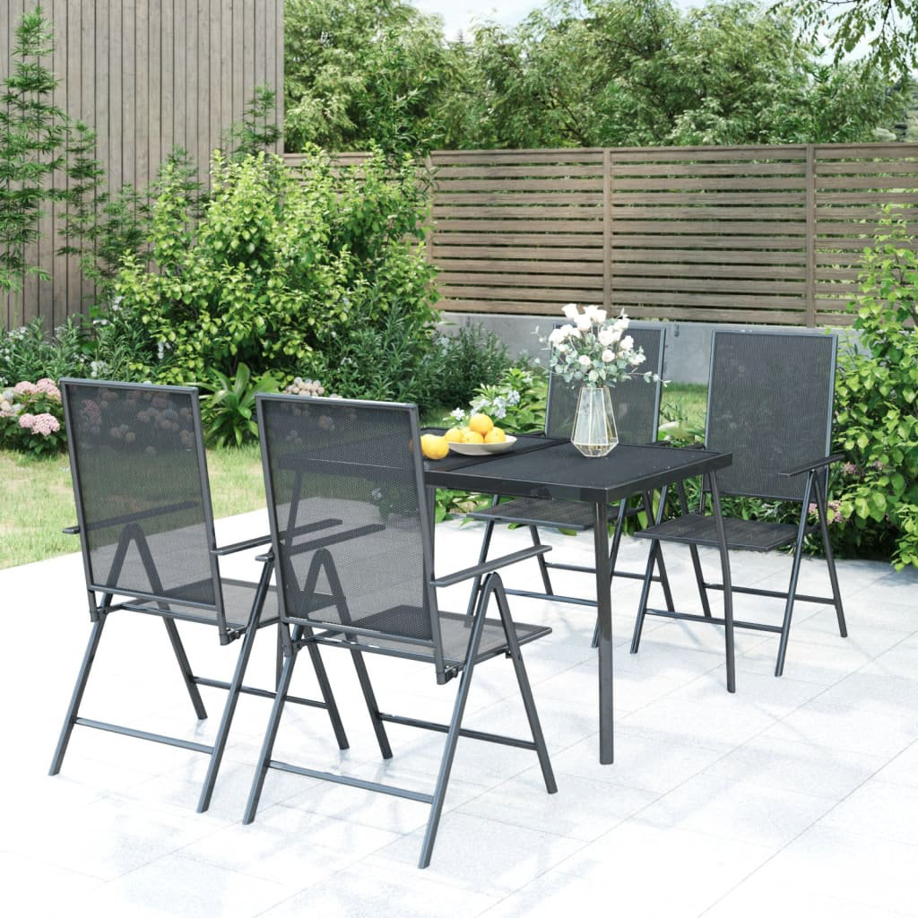 VidaXL Purdin Rectangular 5 - Piece 4 - Person 43.3in L Outdoor Table ...