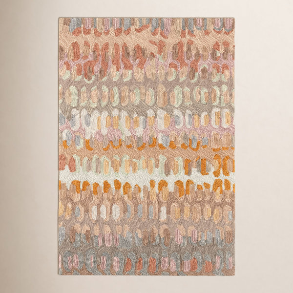 Paint Chip Stone Hand Micro Hooked Wool Rug & Reviews | Birch Lane