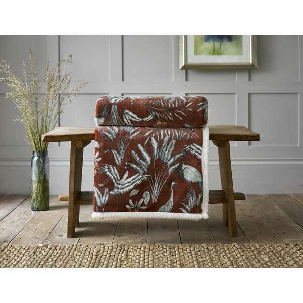 Deyongs 1846 Deyongs Crane Dance Throw Cinnamon 140x180cm | Wayfair.co.uk