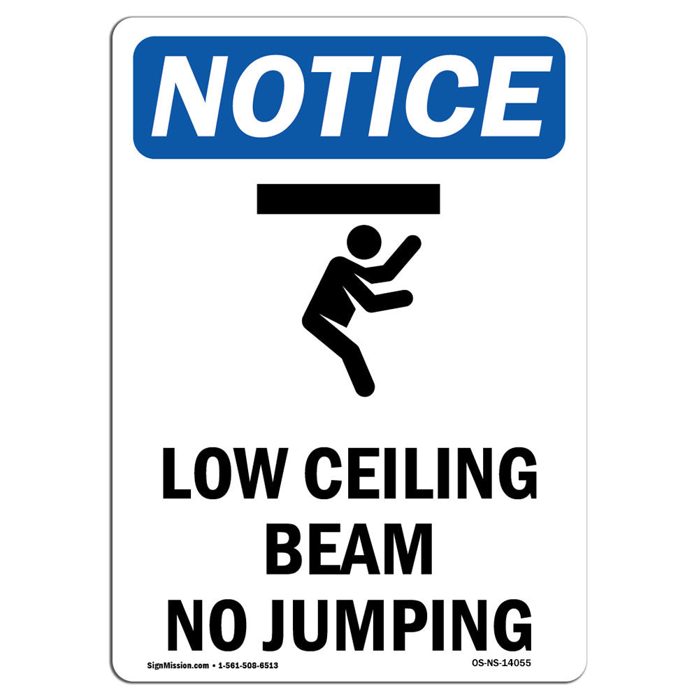 SignMission Low Ceiling Beam No Jumping Sign with Symbol | Wayfair