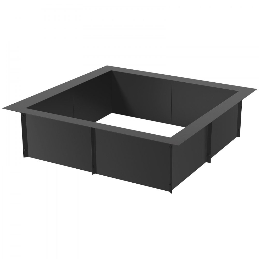 Latitude Run® Fire Pit Ring Square in Outer Steel Liner DIY Campfire ...