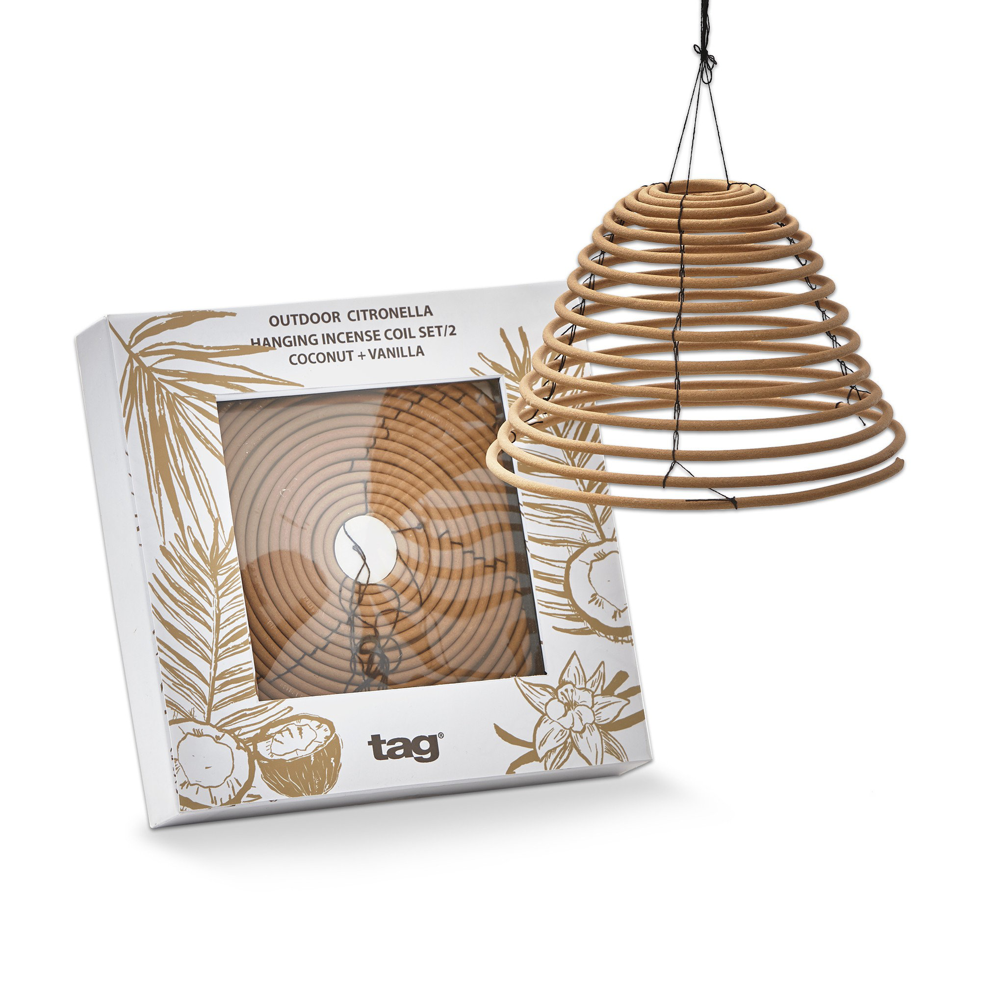 TAG Coconut Vanilla Citro Hanging Coil S/2 | Wayfair