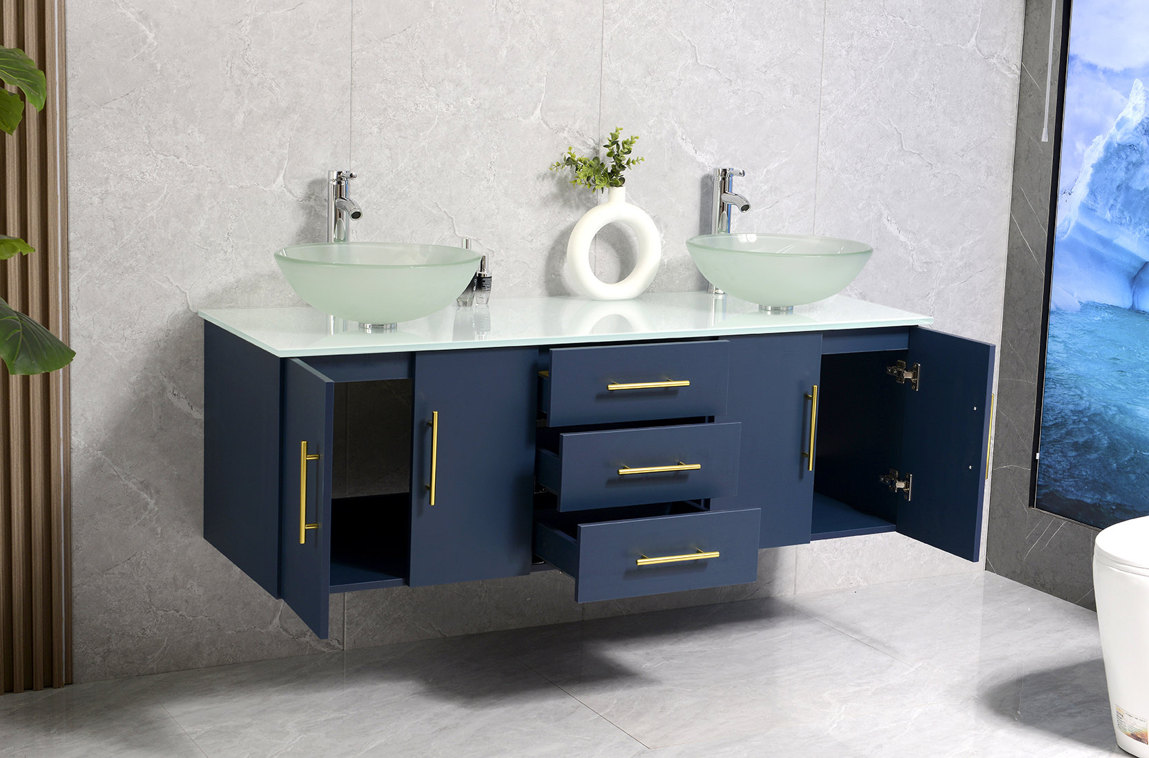 Mercer41 Ensemble de meuble-lavabo mural double - Wayfair Canada