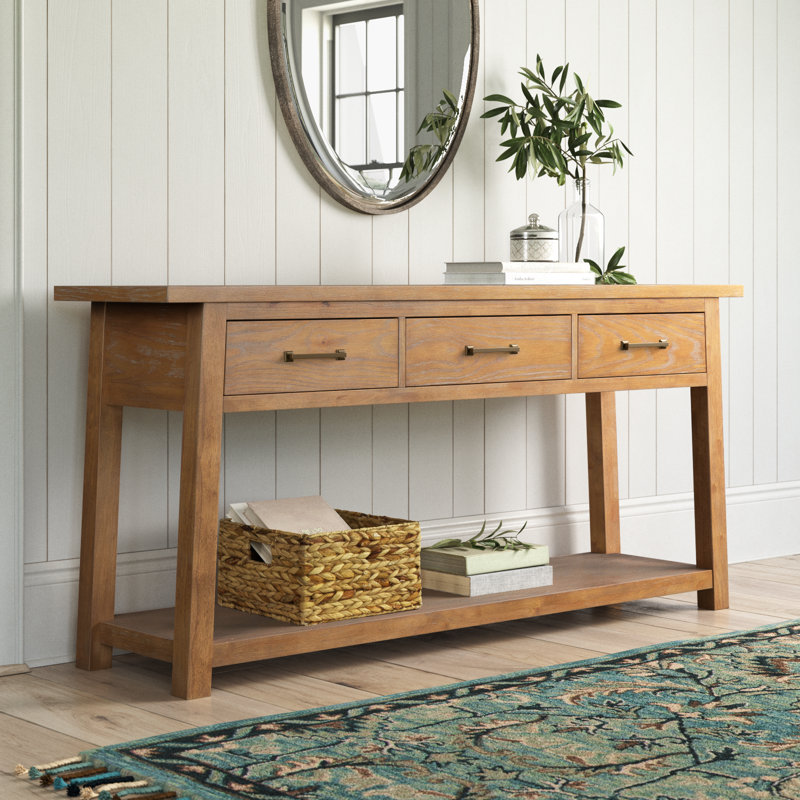 Birch Lane™ Dunkirk 64" Solid Wood Console Table | Wayfair