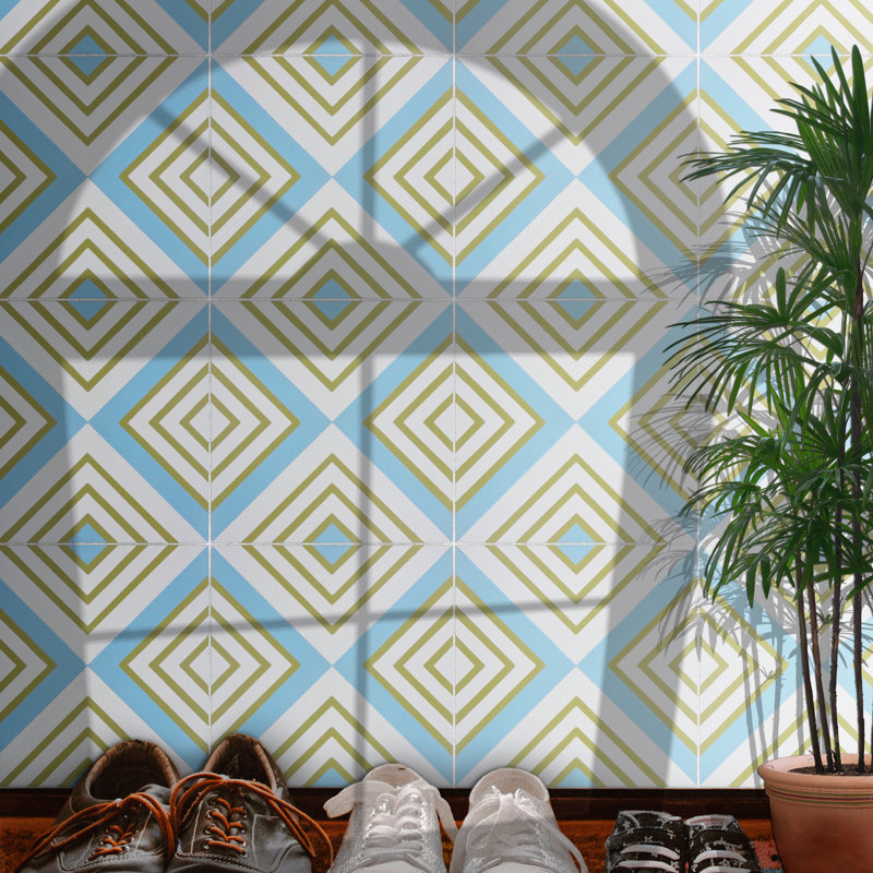 Moroccan Mosaic Mazagan 8" x 8" Cement Patterned Wall & Floor Tile ...