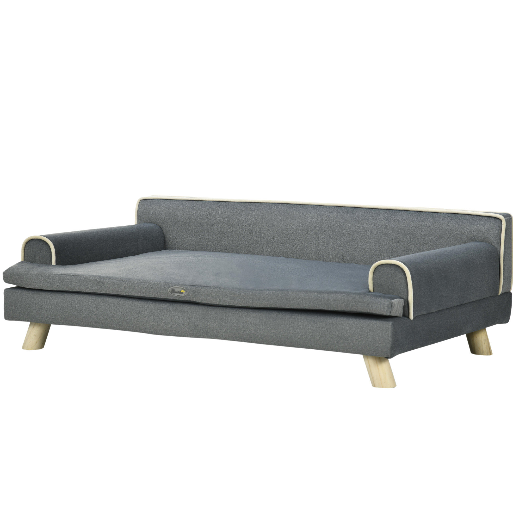 Corrigan Studio® Gray Dog Resting Couch, Resilient Foam With Detachable ...