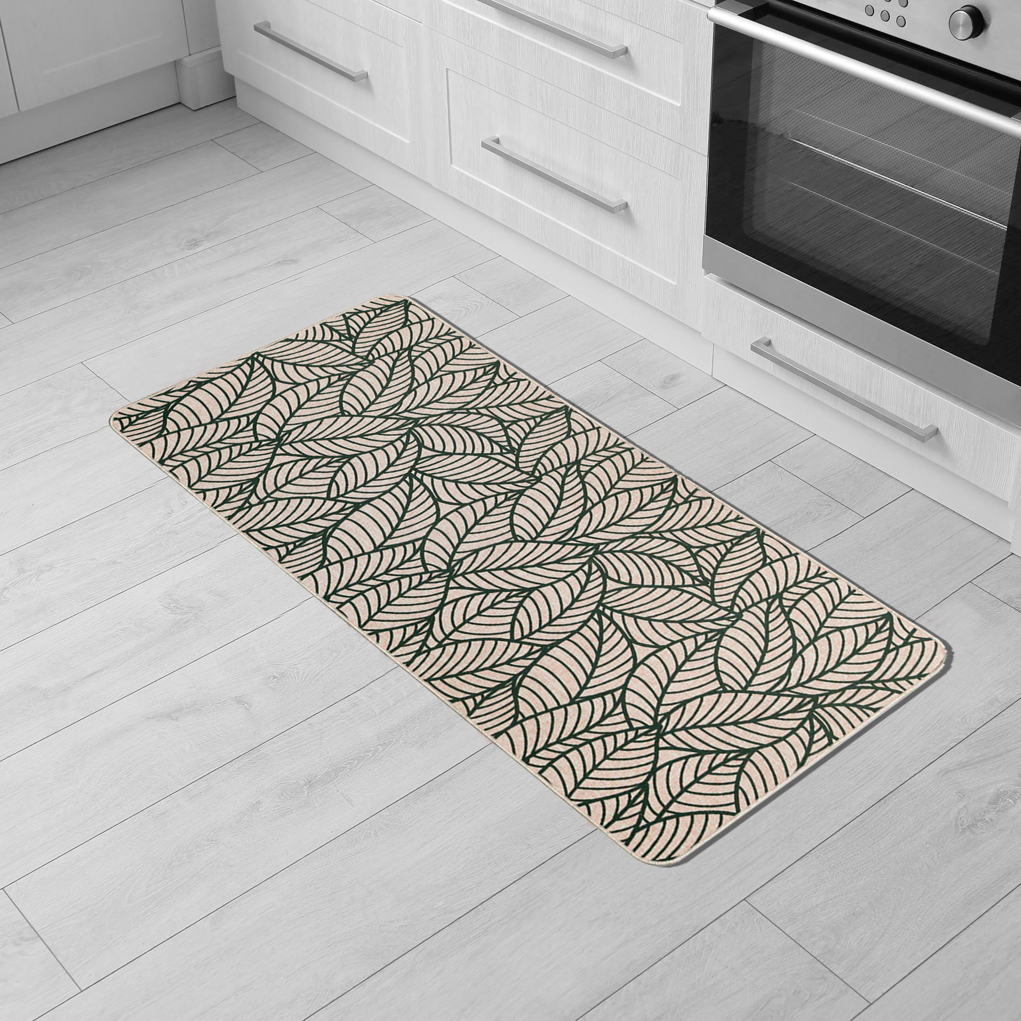 Evideco Jungle Essence Leaf Pattern Runner Mat Sleek Design, Low ...