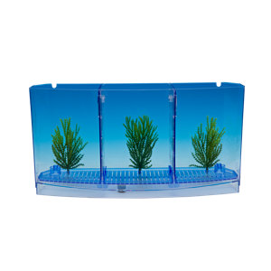 Penn Plax 0.7 Gallons Deluxe Triple Betta Bowfront Aquarium Tank Kit ...
