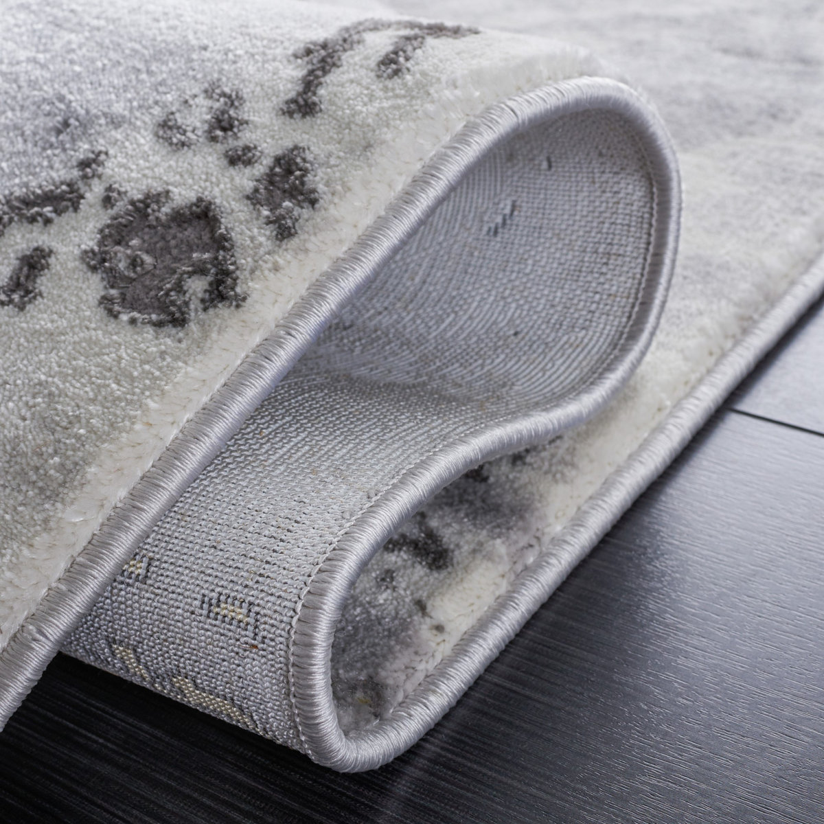 Willa Arlo™ Interiors Hadlock Dewey Abstract Grey/Gold Area Rug ...