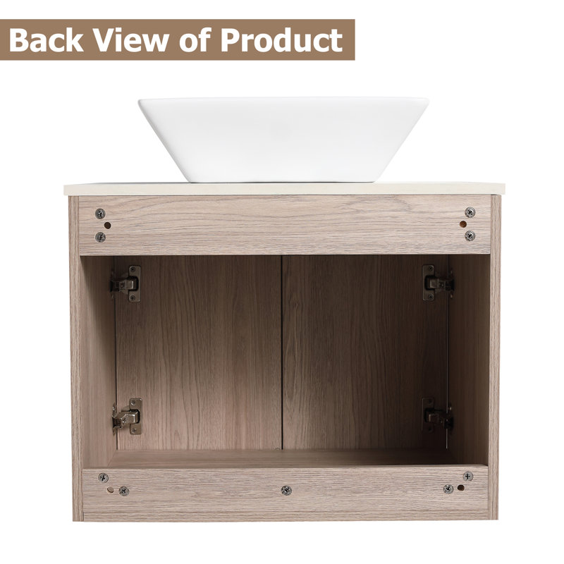 Ebern Designs Rolde 24" Modern Wall-Mounted Single Bathroom Vanity Set ...