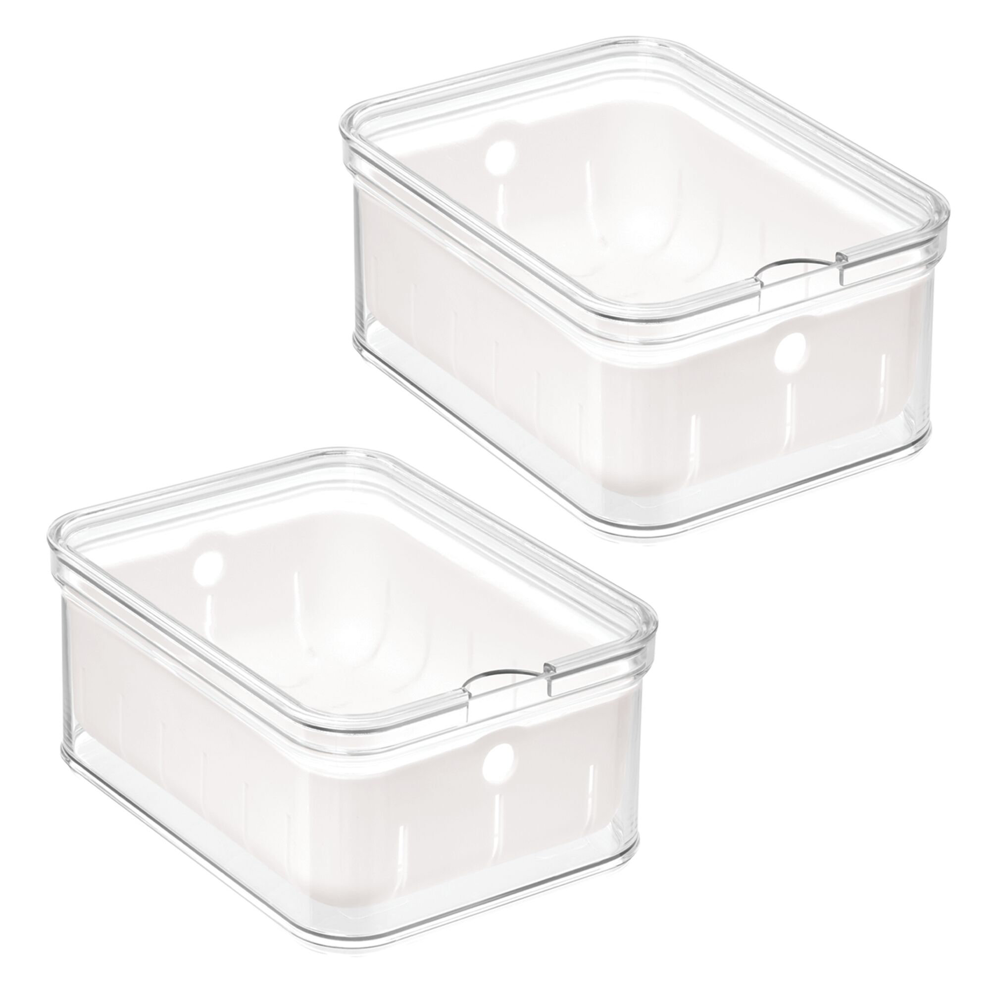 iDesign Small Fridge Berry Bin with Removable Colander and Lid - Ideal ...