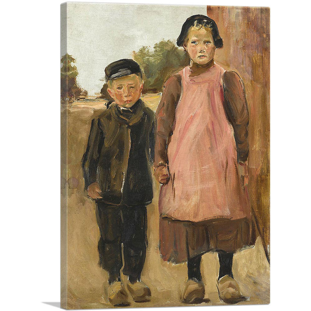 ARTCANVAS Boy And Girl On A Village Road 1899 Canvas Art Print By Max ...