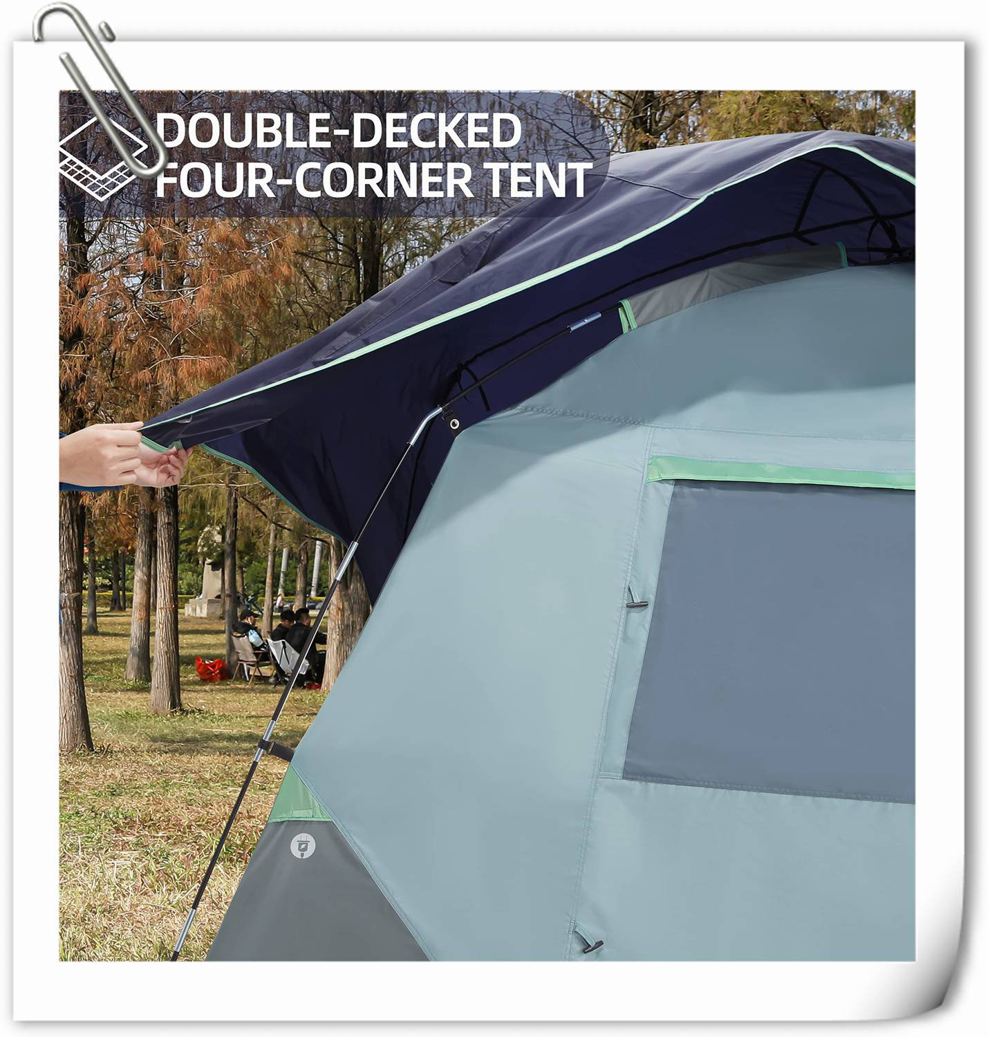 GLOBAL GIRLS LLC Camping Tents 2/4/6 Person Waterproof Quick Easy Setup ...