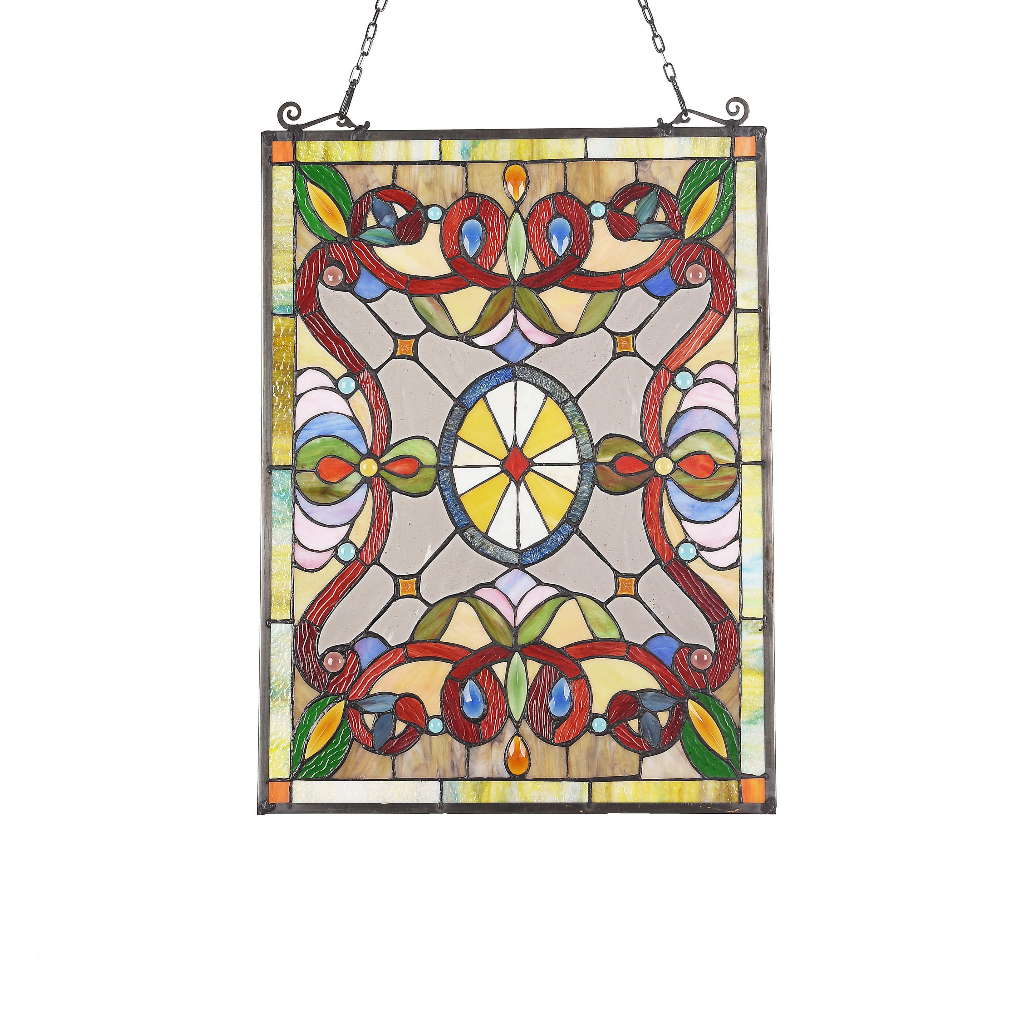 Astoria Grand Victorian Tiffany Glass Window Panel & Reviews | Wayfair