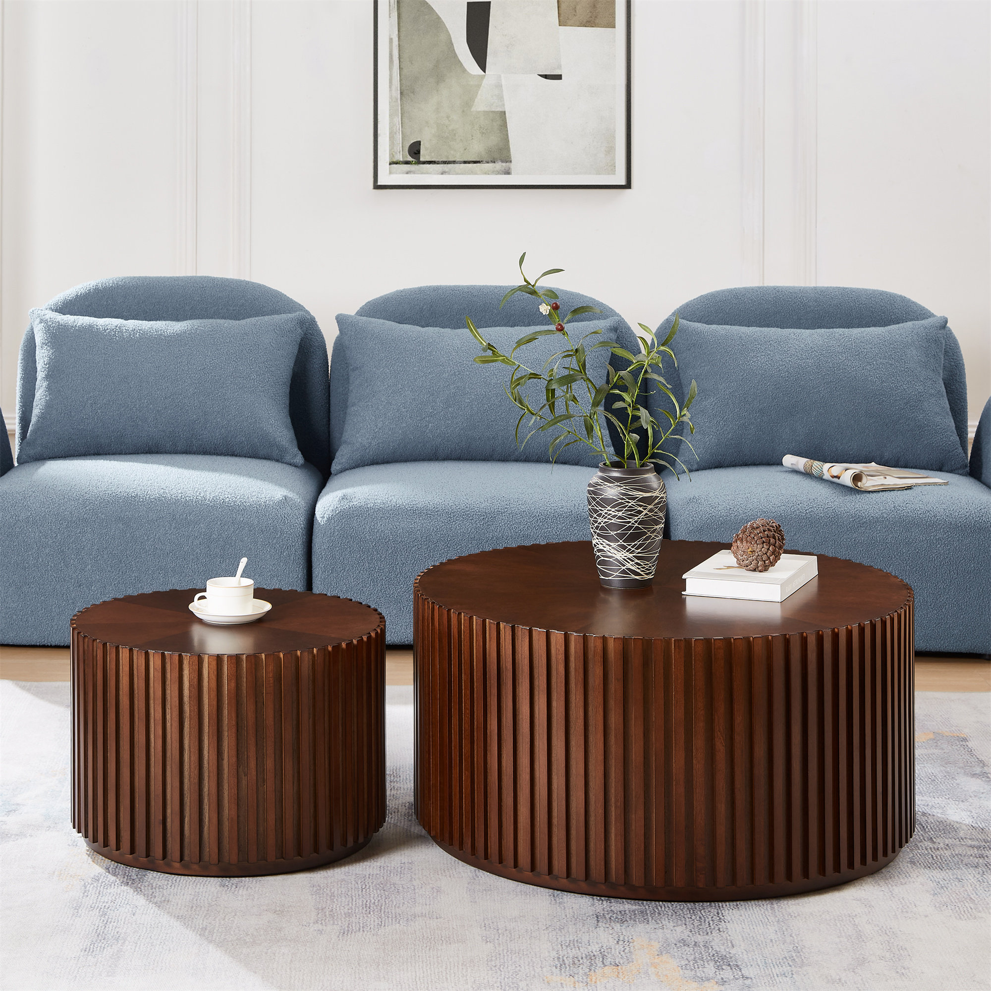 Latitude Run® Pavitar 2 - Piece Solid Wood Living Room Table Set | Wayfair