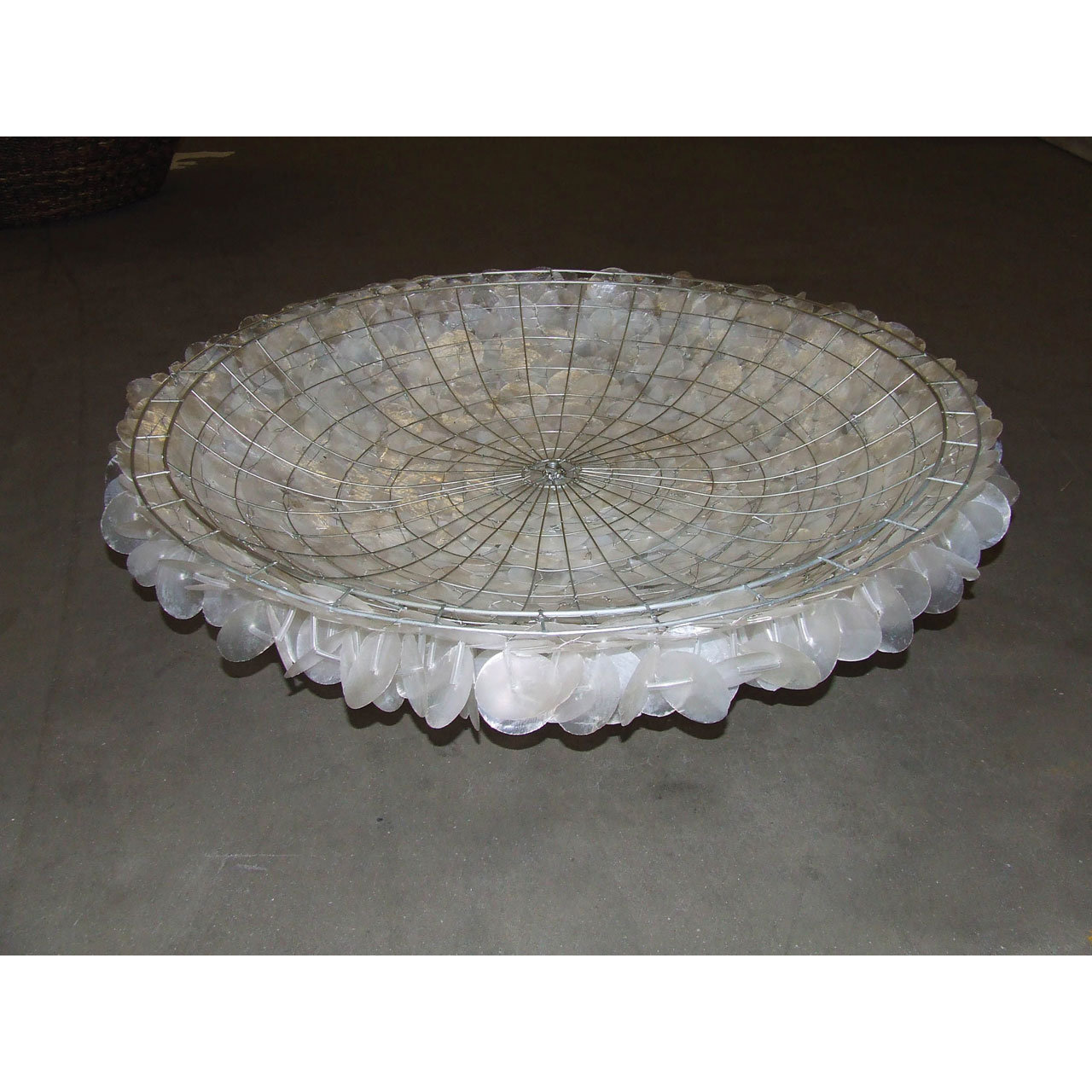 Fleur De Lis Living Capiz Wire Framed Display Platter | Wayfair.co.uk
