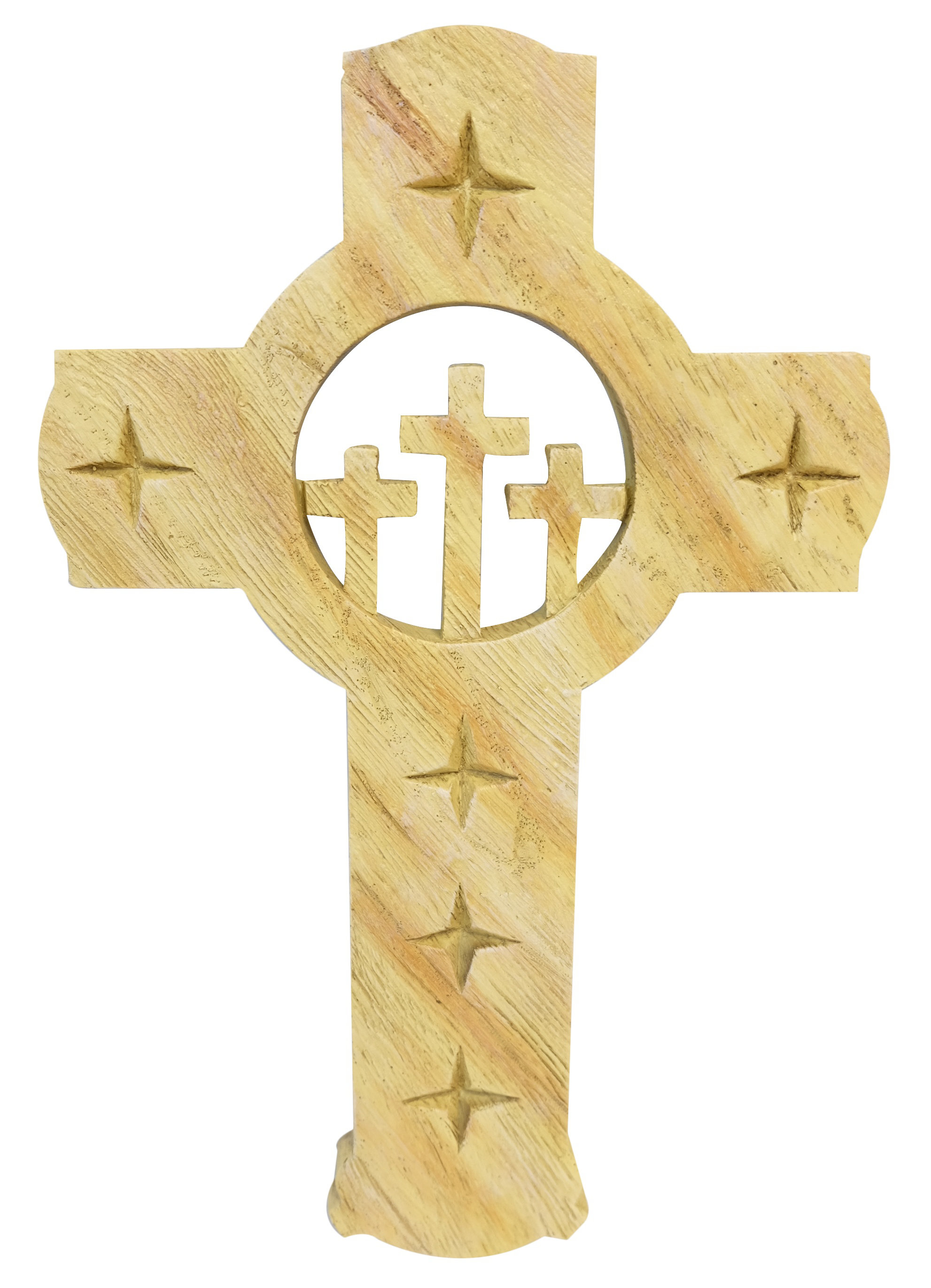 Trinx Triple Crosses Center Hanging Wall Cross | Wayfair