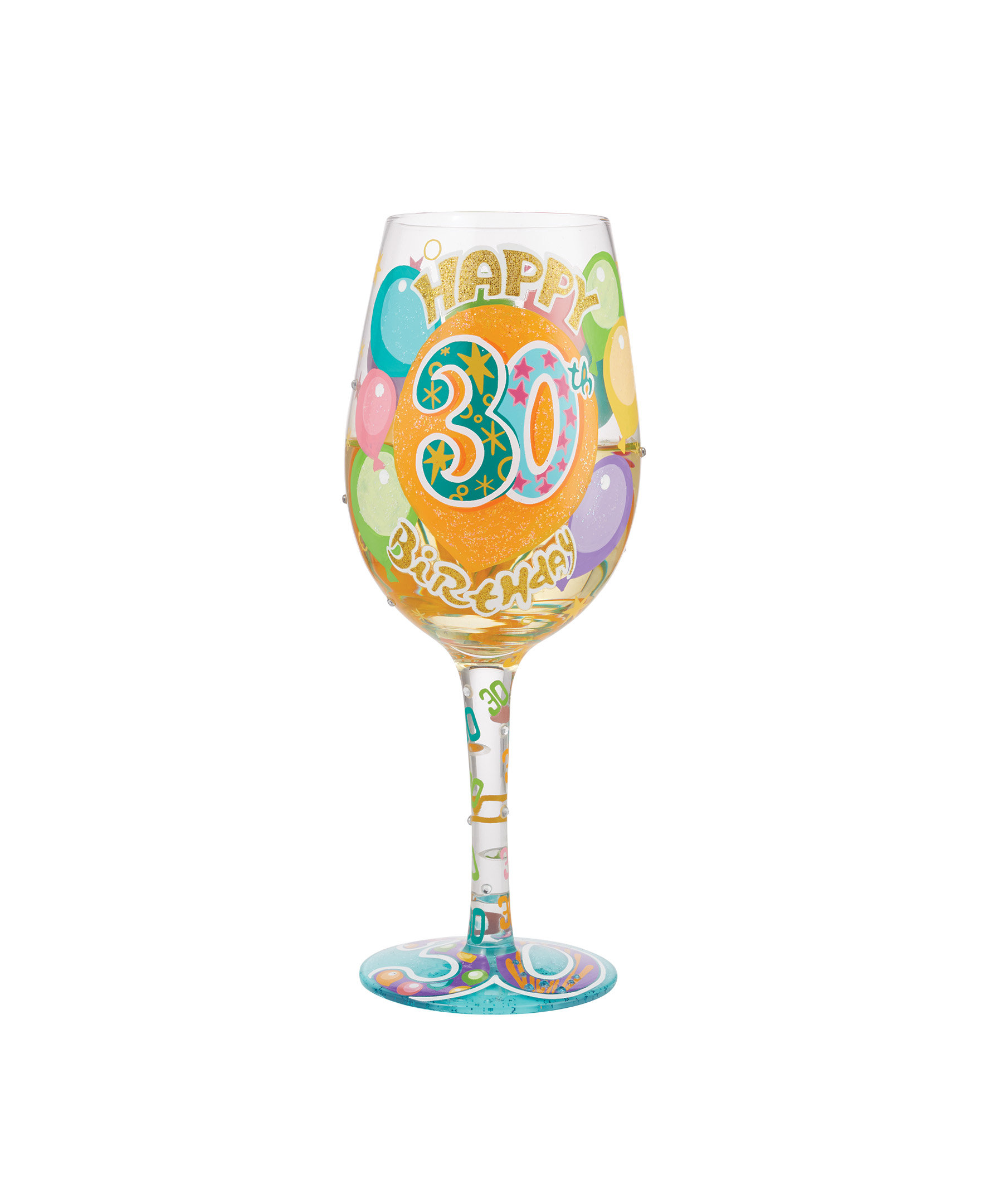 enesco Lolita Happy 30th Birthday Wine Glass 9in H - Wayfair Canada