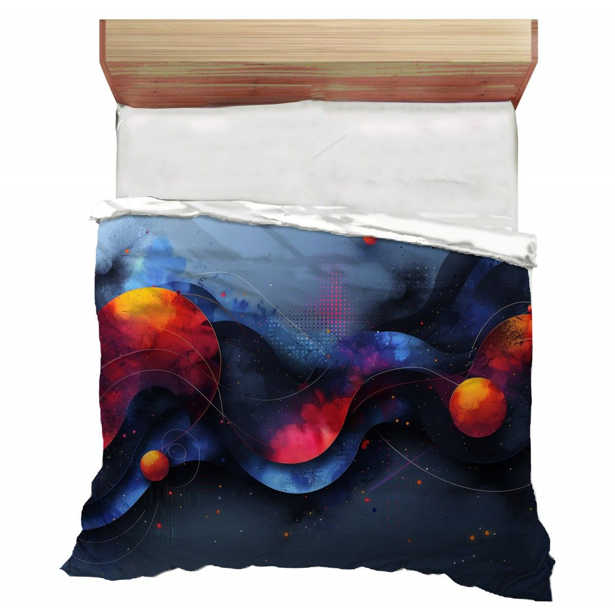 VisionDecor Cosmic flow Bedding Abstract Comforter Colorful swirls ...