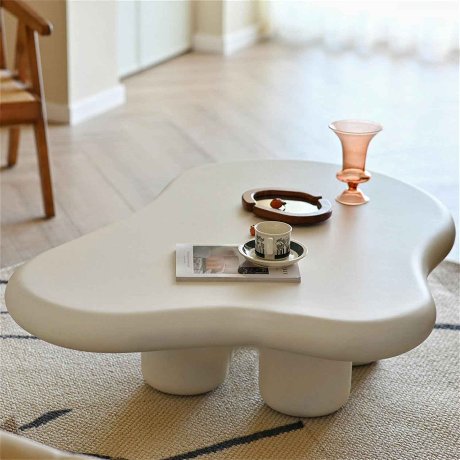 Ivy Bronx Clodean Solid Wood 3 Legs Coffee Table & Reviews - Wayfair Canada