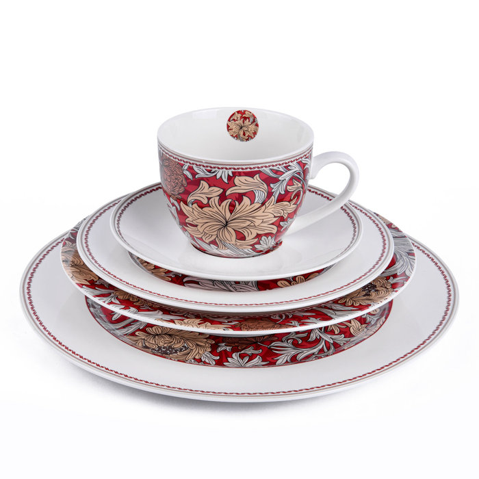 STP Goods Autumn Garden Fine China Dinnerware Set - Service for 4 | Wayfair