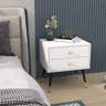 Mercer41 Gosta 20"W White Nightstand with Drawers, Bedside Table ...