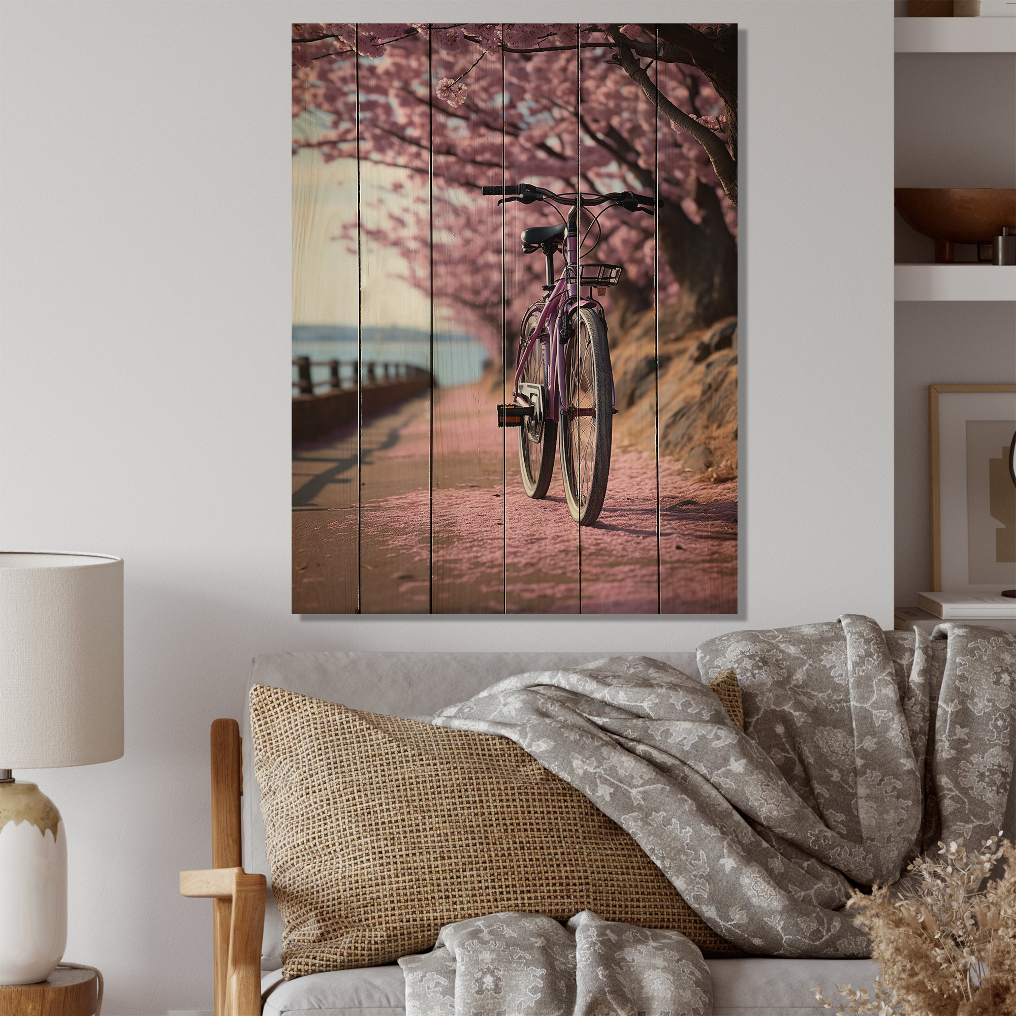 Red Barrel Studio® Bicycle Whispering Wheels - Bicycle Print on Natural ...