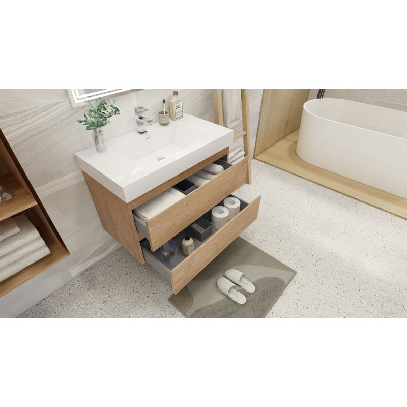 Latitude Run® Carneshia 35.4'' Single Bathroom Vanity with Top ...