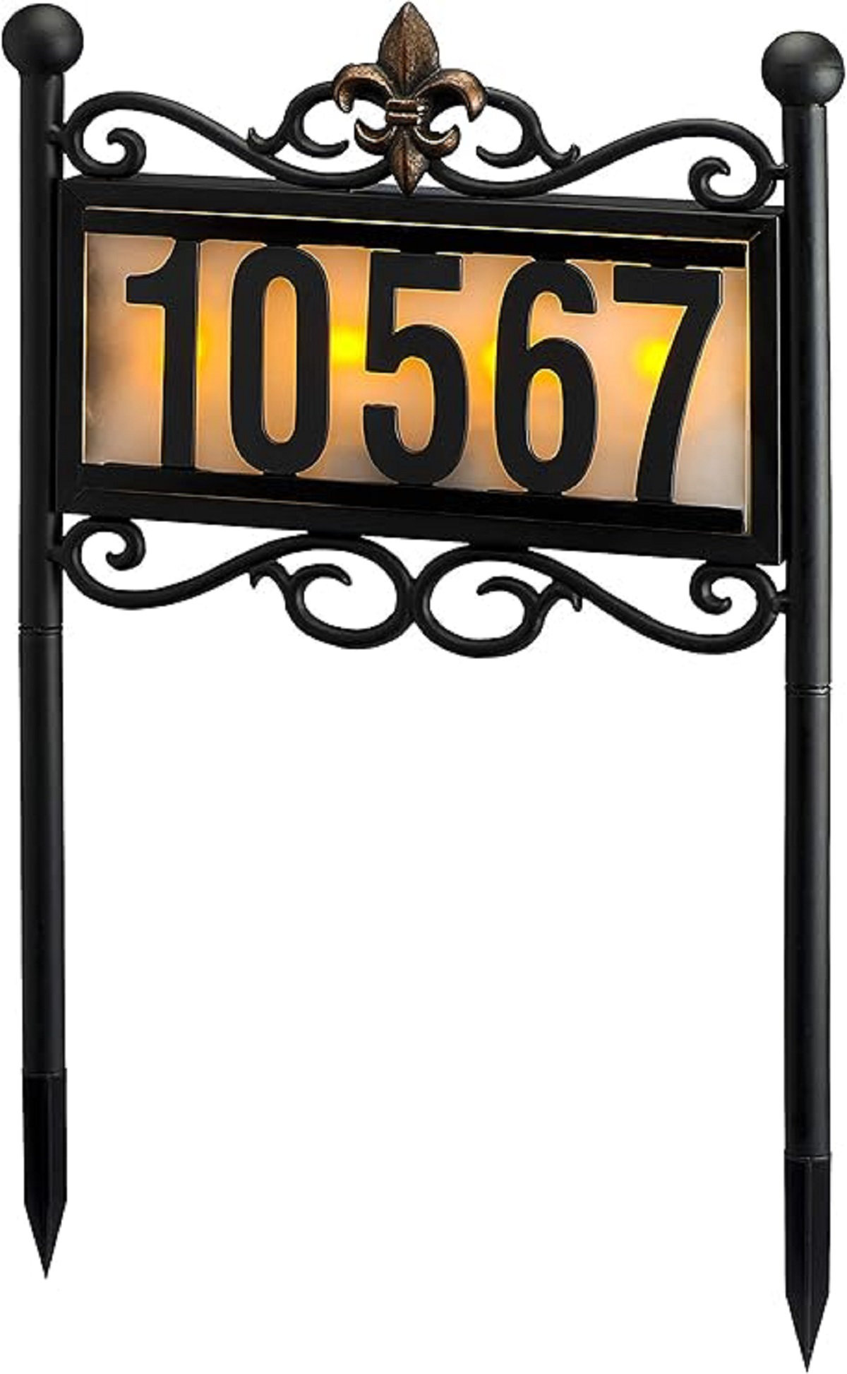 Home Moderne-N Natures Mark Solar Power Lighted House Numbers Address ...