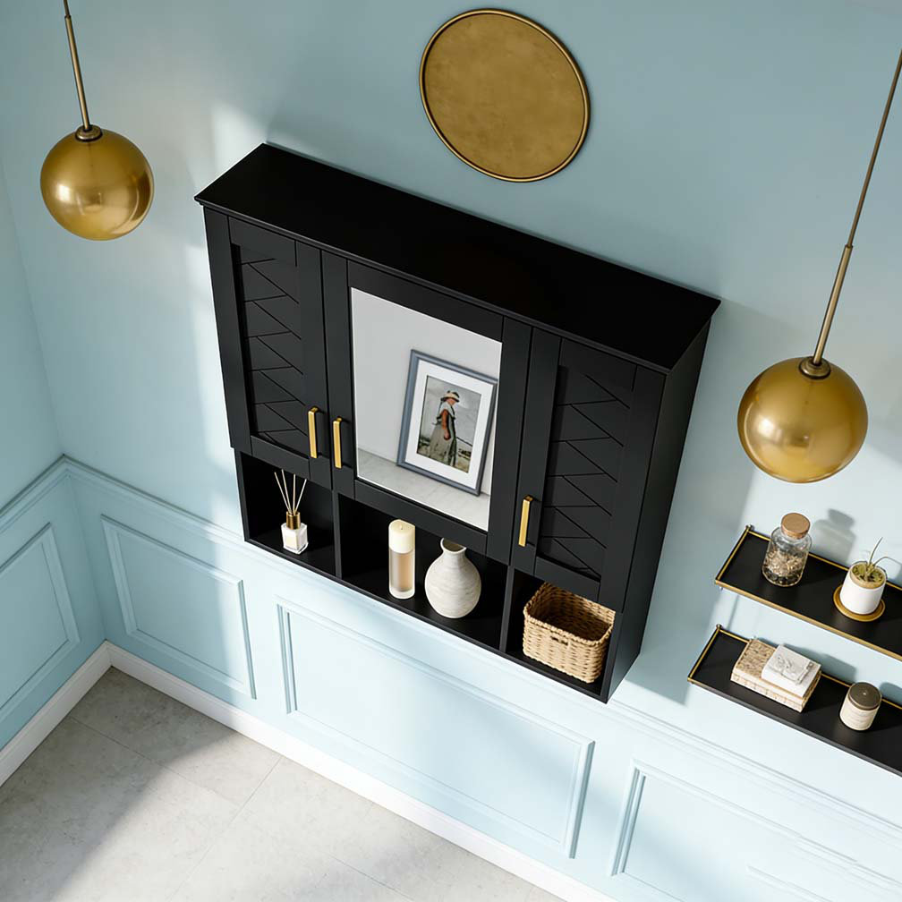 Red Barrel Studio® 35 inch 2-in-1 Wall Mounted Medicine Cabinet with ...