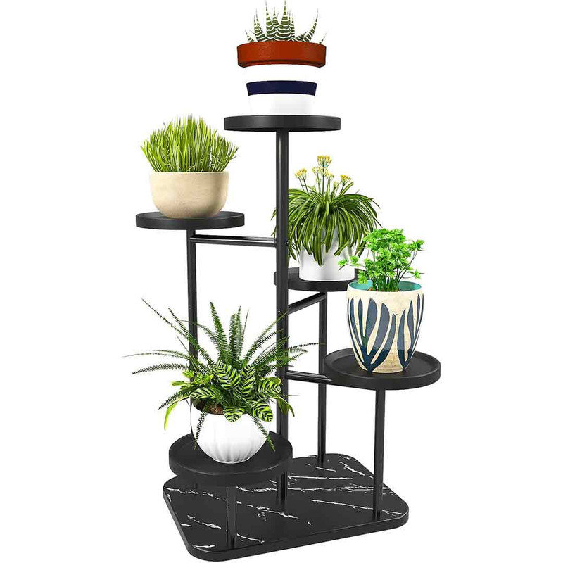 Wrought Studio™ 5 Tier Plant Stand Indoor Metal Flower Shelf for ...