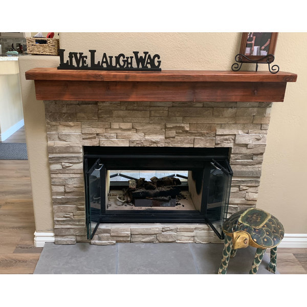 Creative Hardwoods Barn Wood Box Beam Fireplace Shelf Mantel & Reviews ...
