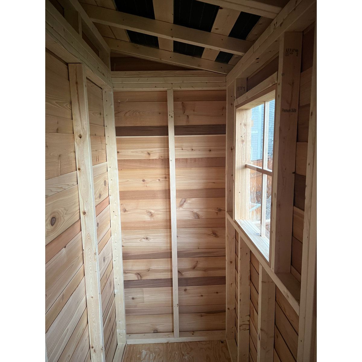 Cedarshed Bayside 6 ft. W x 3 ft. D Western Red Cedar Wood Lean-To ...