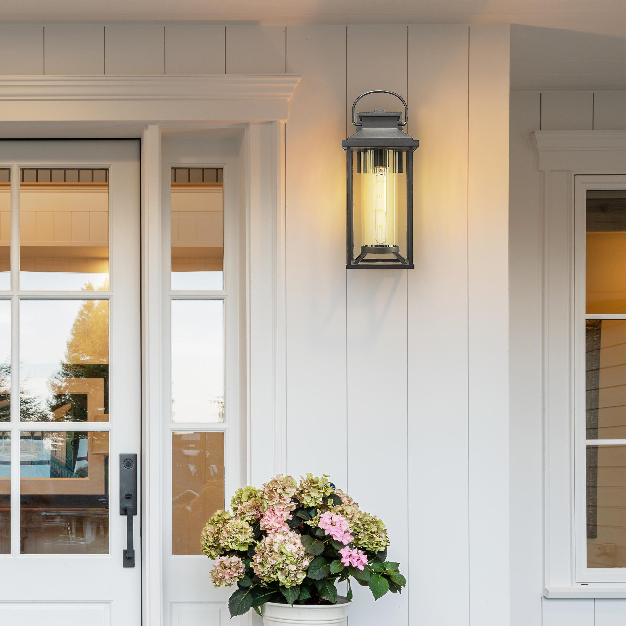 17 Stories Outdoor Porch Lights, Textured Black Exterior Lighting ...
