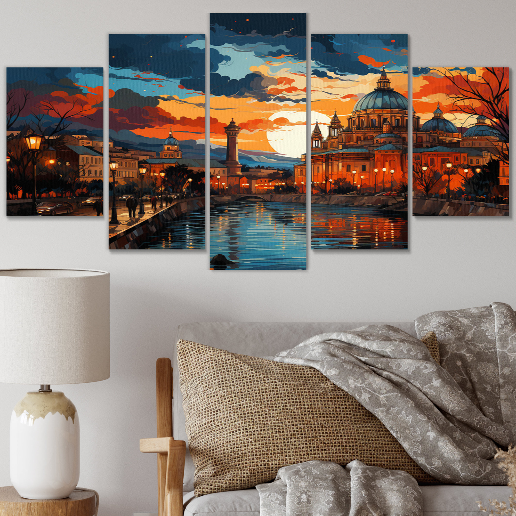 Design Art Popart Rome Cityscape - Rome Metal Wall Decor Set | Wayfair