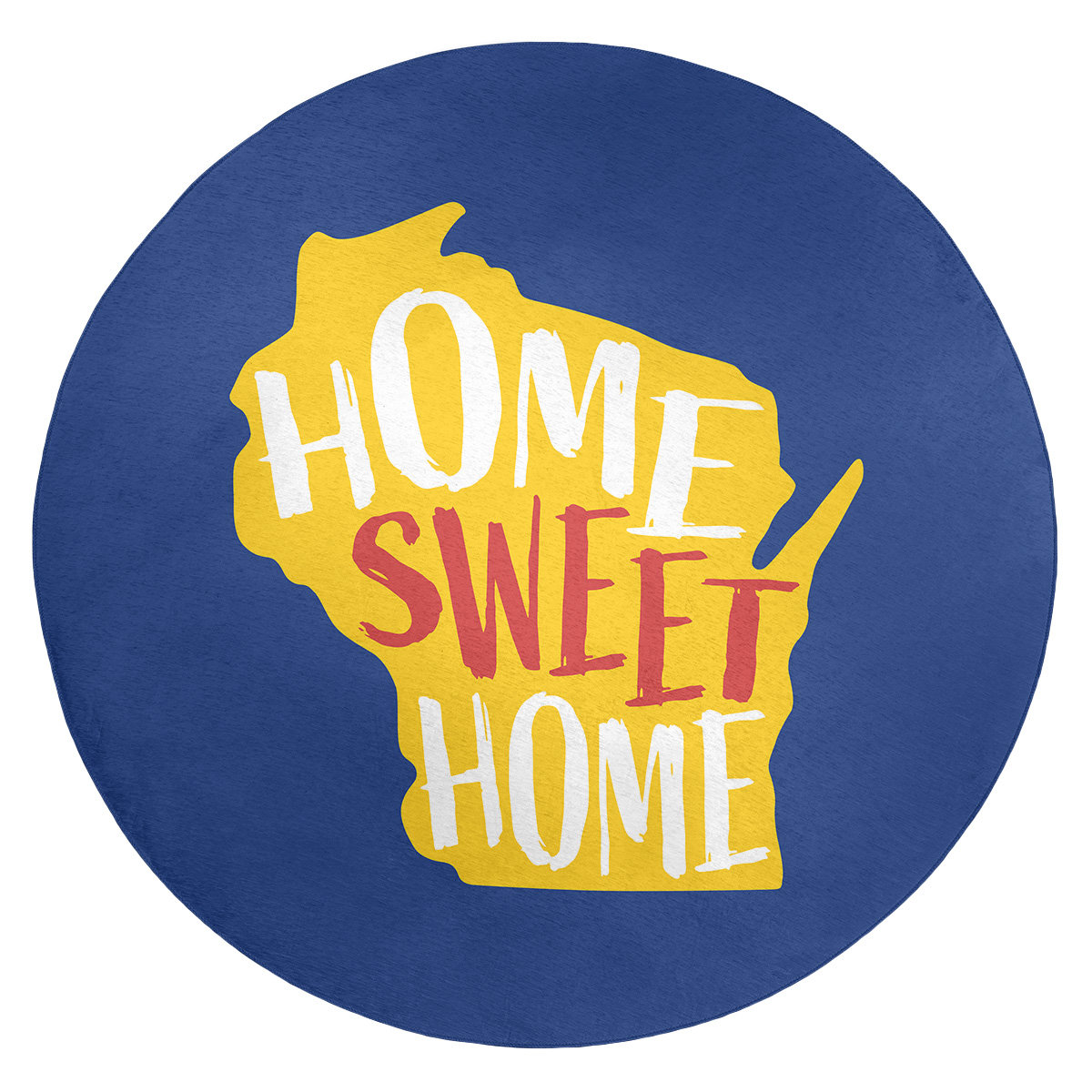 East Urban Home Home Sweet Wisconsin Poly Chenille Rug | Wayfair