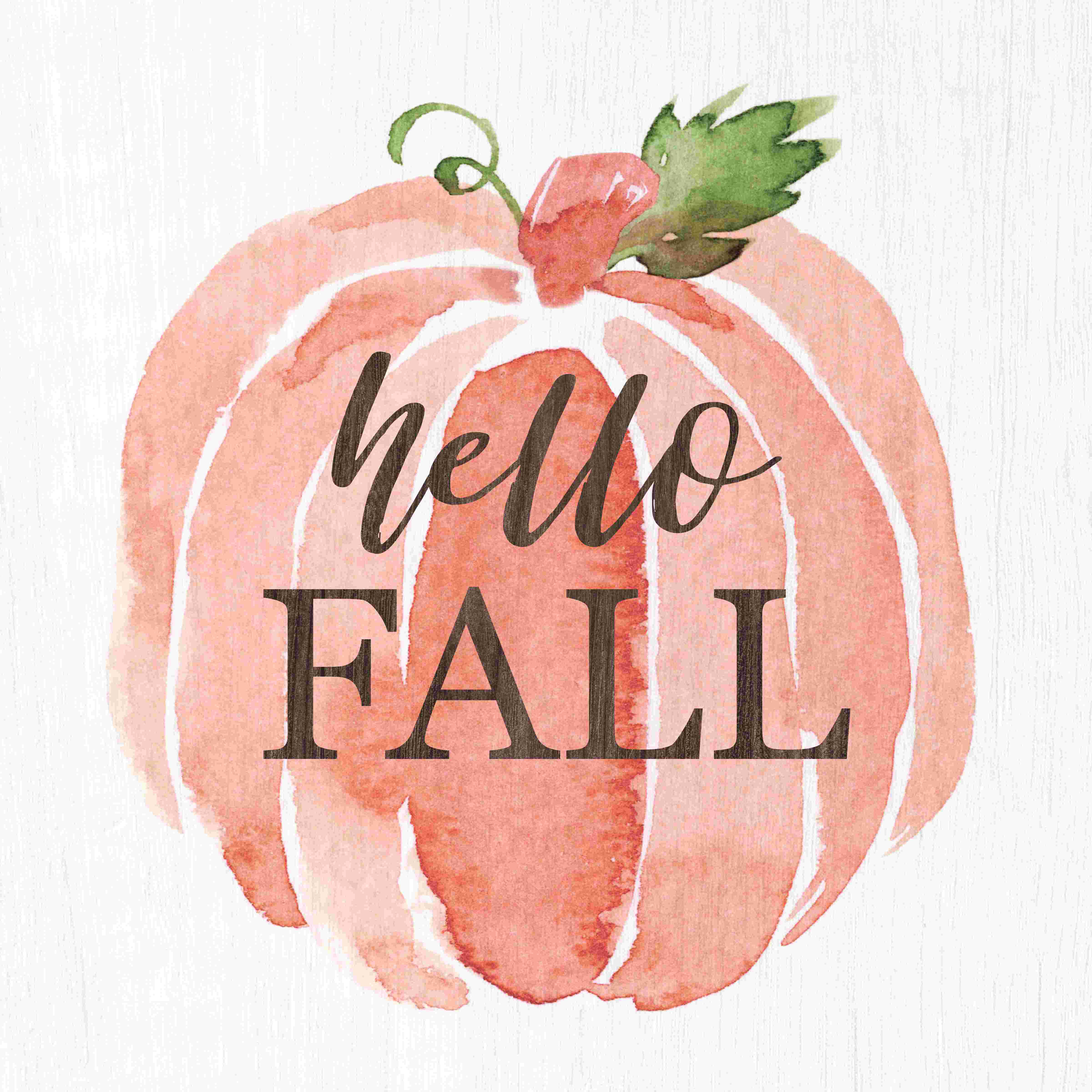 Trinx Hello Fall Pumpkin Wrapped Canvas Textual Art | Wayfair